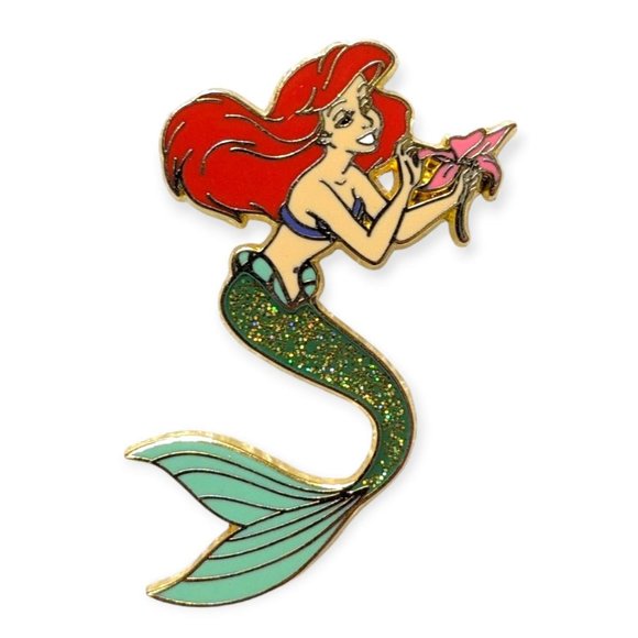 Disney | Jewelry | Little Mermaid Disney Pin Ariel He Loves Me Flower ...